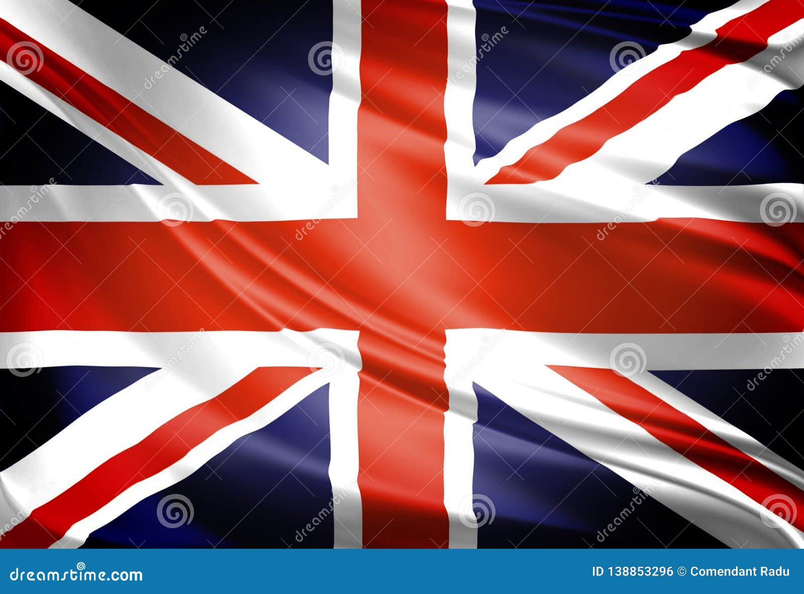 The Great Britain Flag in the Wind Stock Photo - Image of community ...