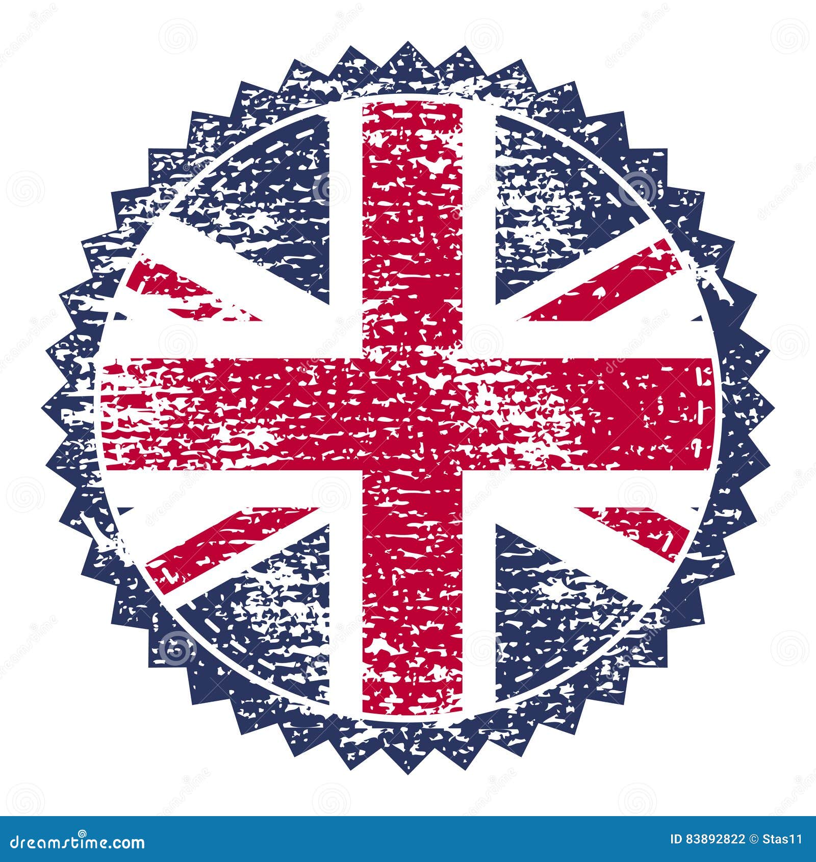 Great Britain Grunge Stamp with Union Flag. Vector Illustration Stock ...