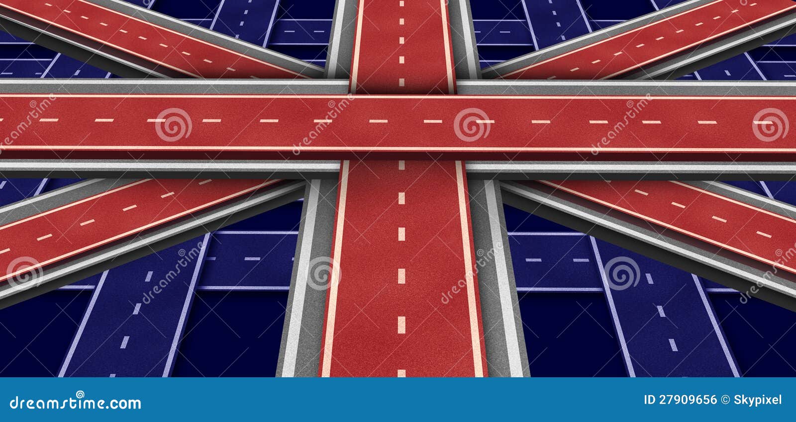 Great Britain Highway Flag stock illustration. Illustration of kingdom ...