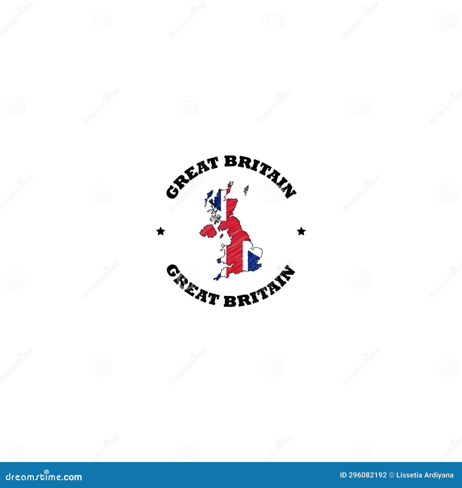 Great Britain Logo, Circular Label Vector Graphics Stock Vector ...