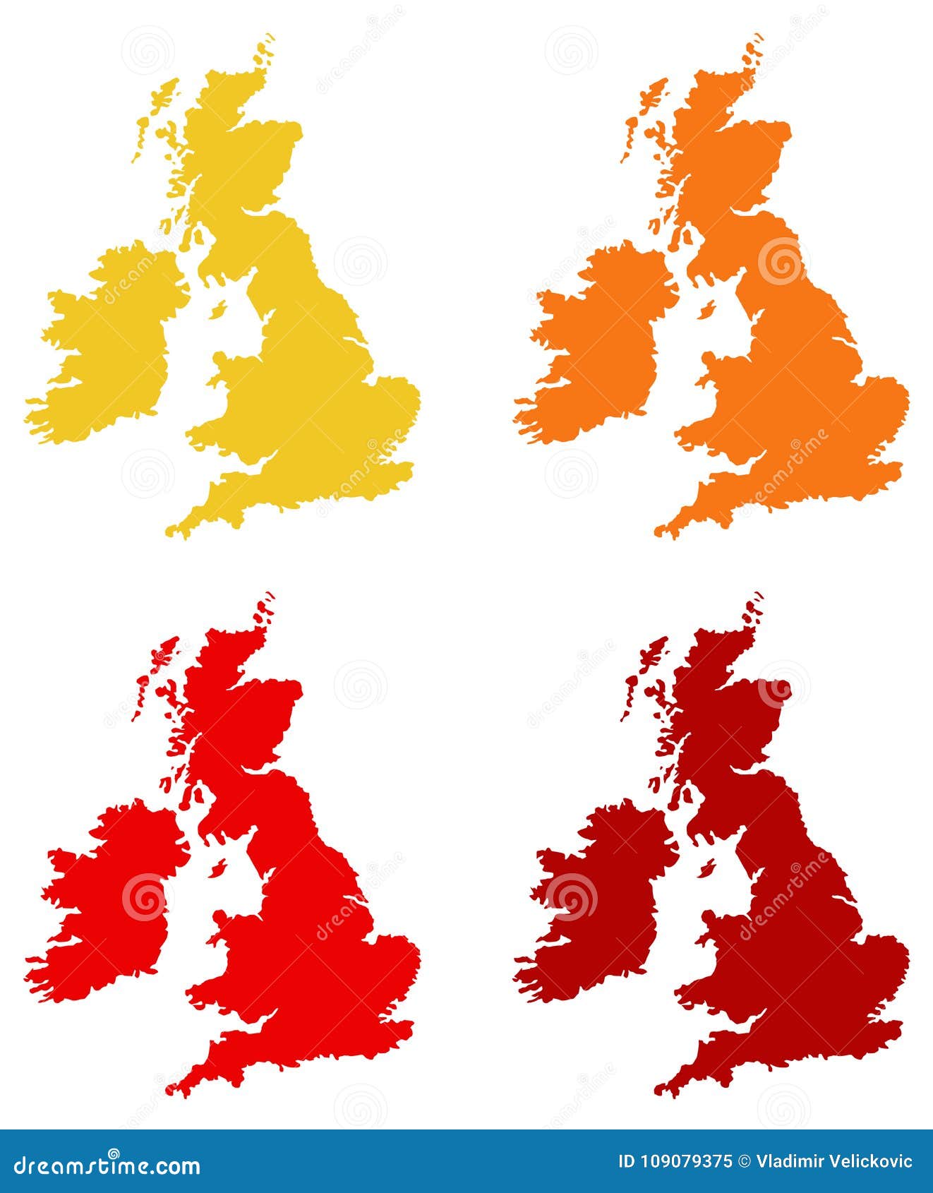 Great Britain Map - Large Island in the North Atlantic Ocean Stock ...