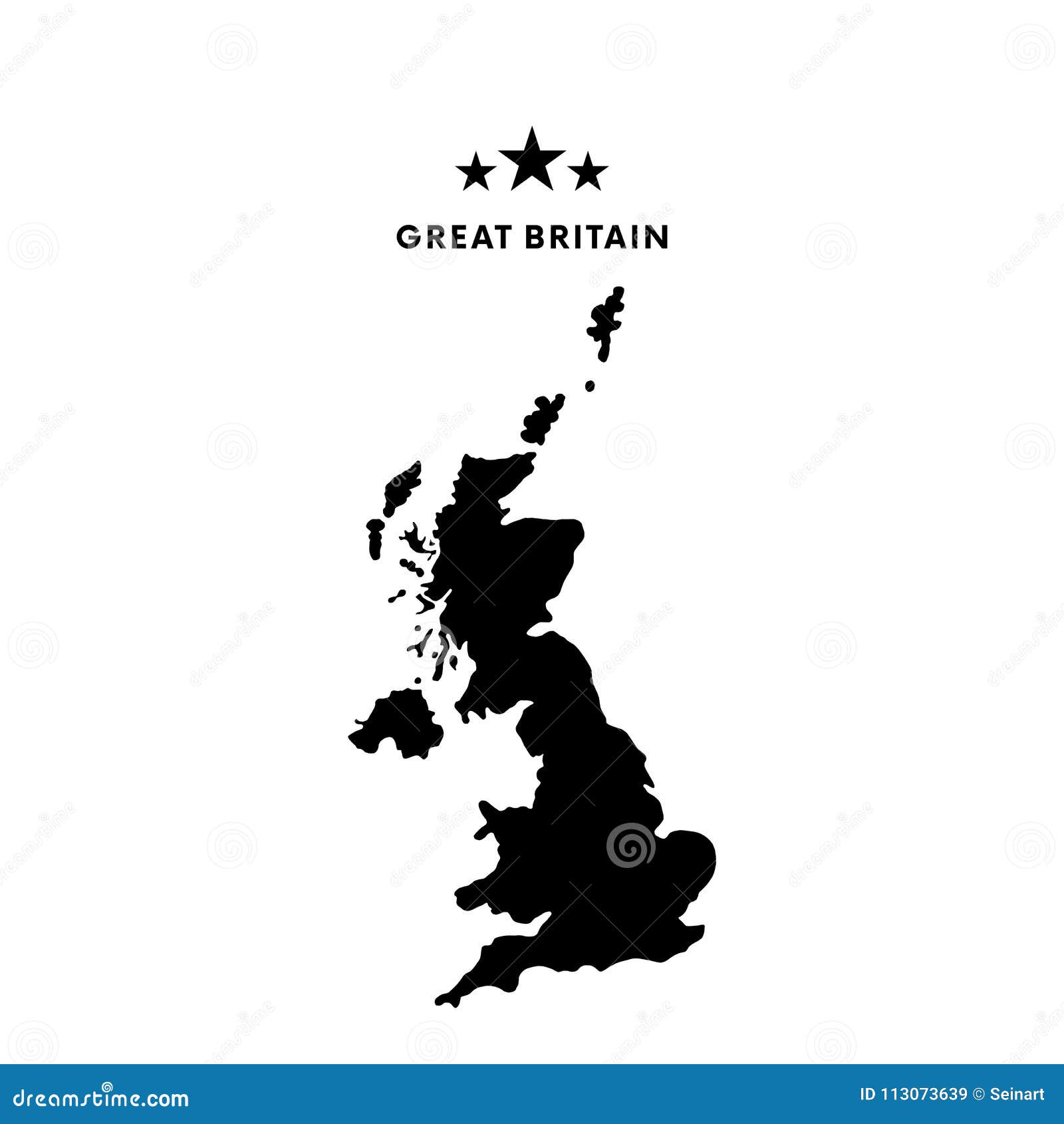 Great Britain Map. Vector Illustration. Stock Vector - Illustration of ...