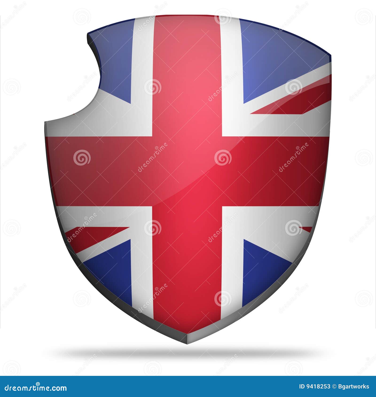 Great Britain shield stock illustration. Illustration of icon - 9418253
