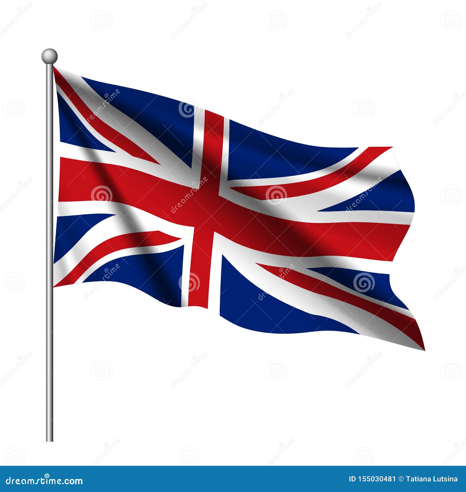 Great Britain, United Kingdom Flag. UK Flag Icon. Waving Flag of United ... Great Britain, United Kingdom Flag. UK Flag Icon. Waving Flag of United ...