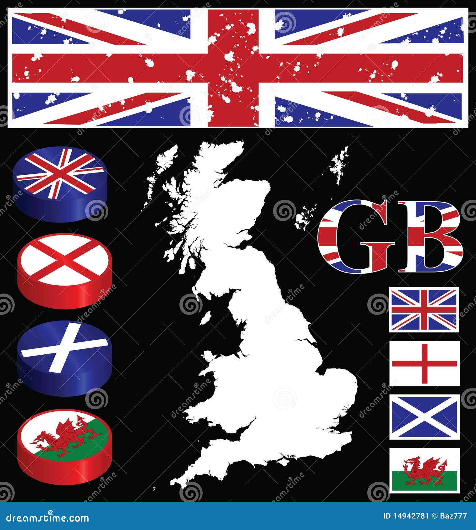 Great Briton stock vector. Illustration of scottish, blue - 14942781