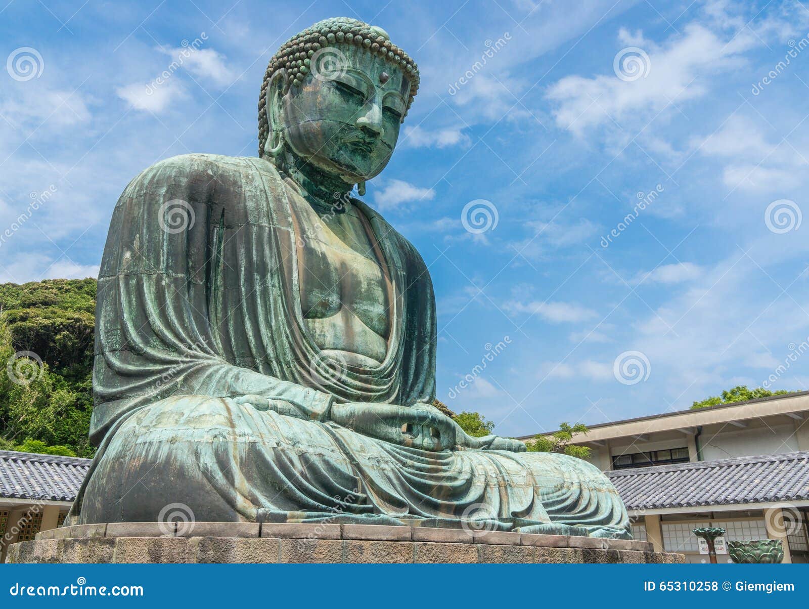 The Great Buddha Daibutsu in Kamakura Japan Stock Photo - Image of ...