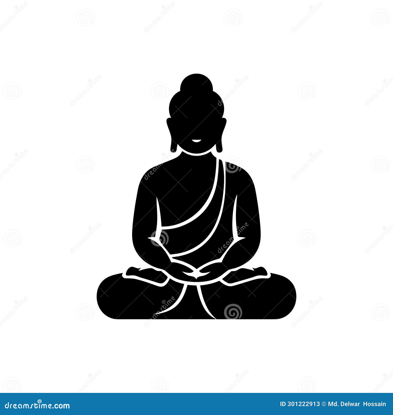 The Great Buddha of Kamakura Icon Stock Illustration - Illustration of ...