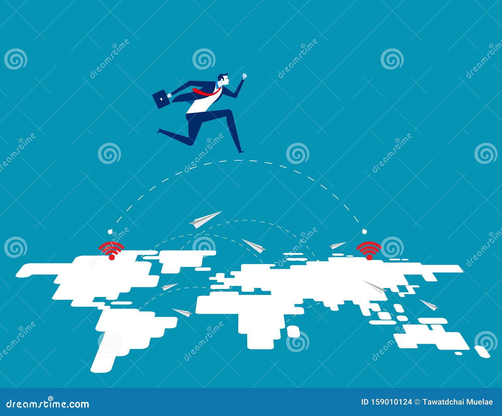 Great Business Technology Leap Forward. Concept Business Vector ...