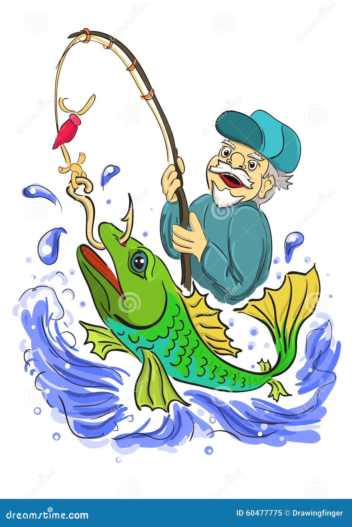 Great catch stock vector. Illustration of sport, hook - 60477775