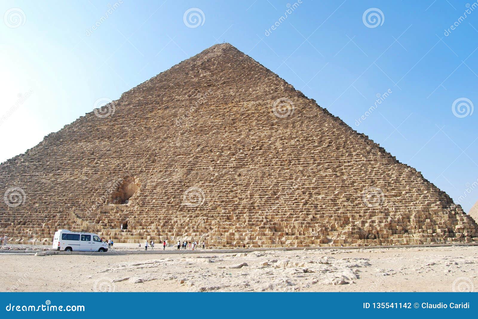 The Great Cheops Pyramid in Cairo, Egypt Stock Photo - Image of camel ...