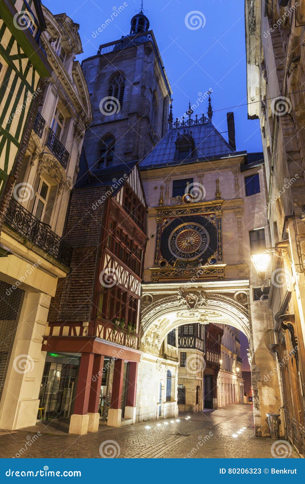The Great Clock in Rouen stock image. Image of great - 80206323