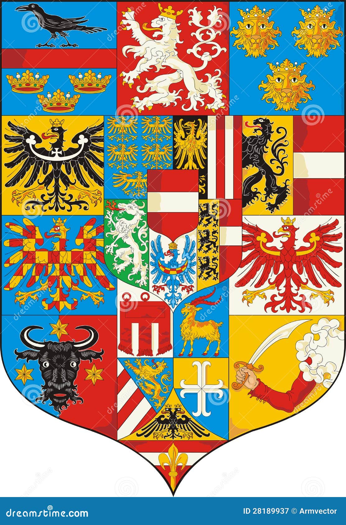 Great Coat of Arms ( Austria 1915) Stock Vector - Illustration of ...