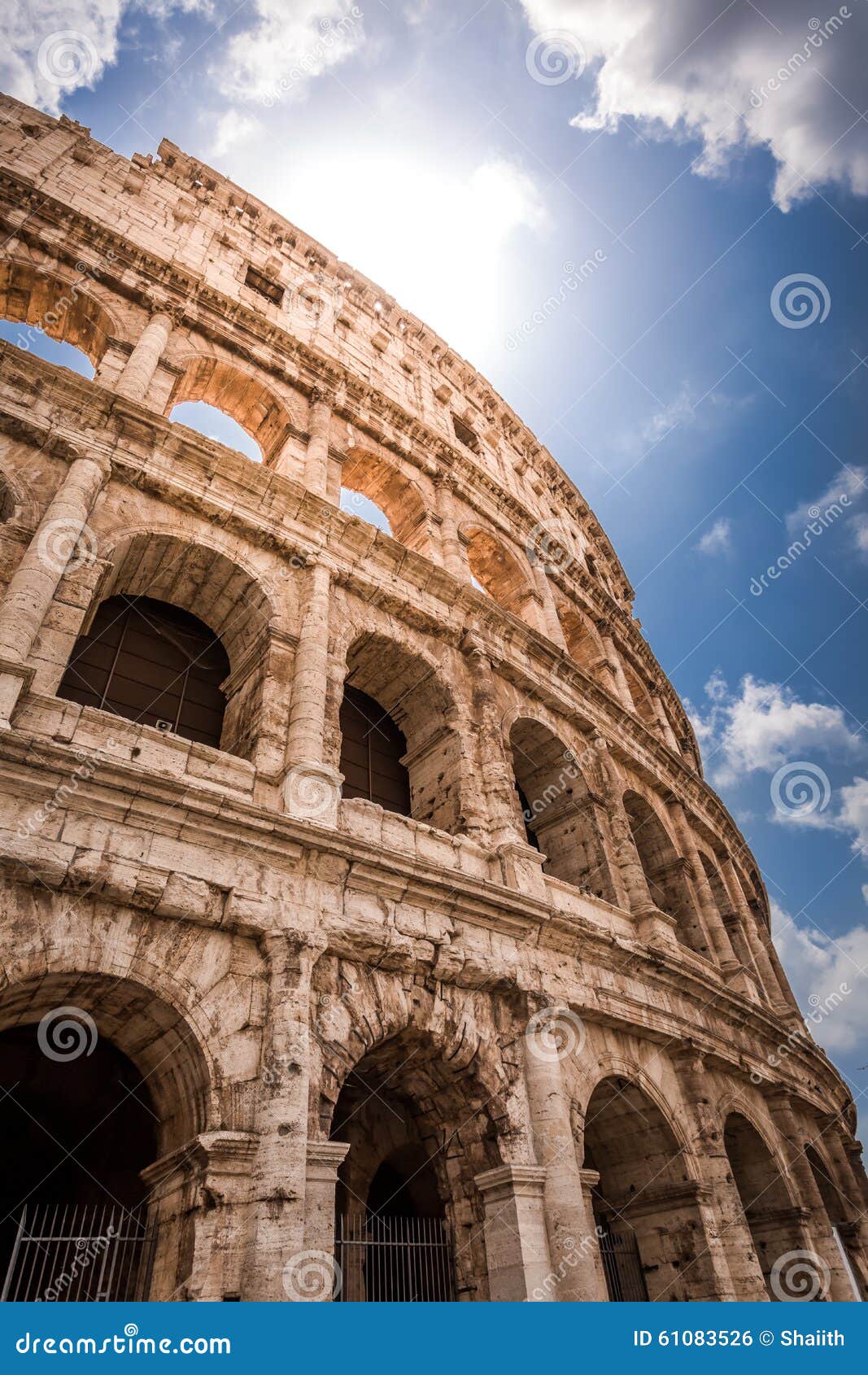 Great Colosseum in Rome stock photo. Image of landmark - 61083526
