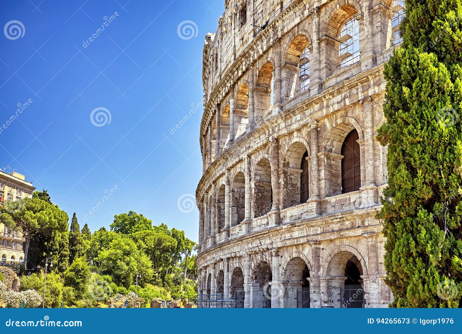 Great Colosseum at Sunset in Rome, Italy Stock Image - Image of ...