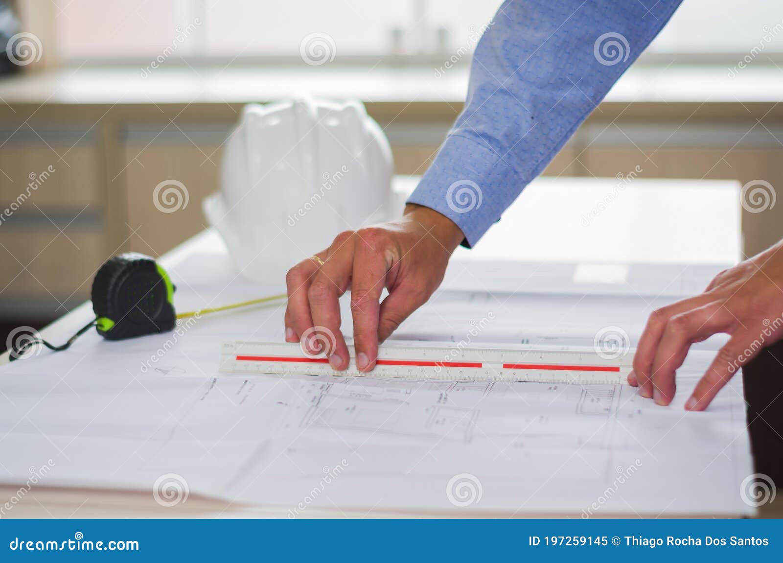 Great Concept of Engineering Design, Engineer Working on Architectural ...