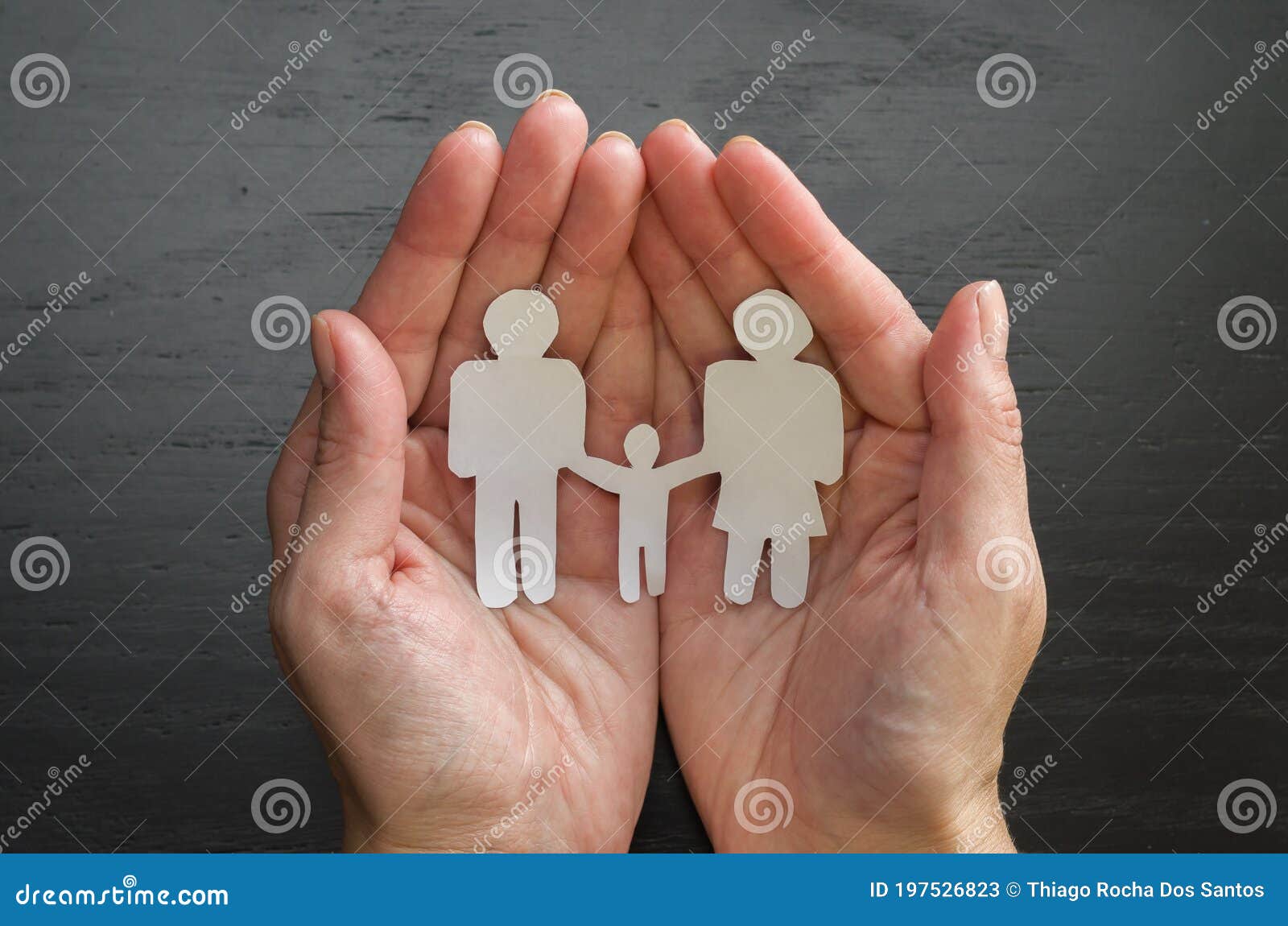 Great Concept of Family and Protection .with the Hands Stock Image ...