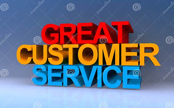 Great Customer Service on Blue Stock Photo - Image of satisfaction ...