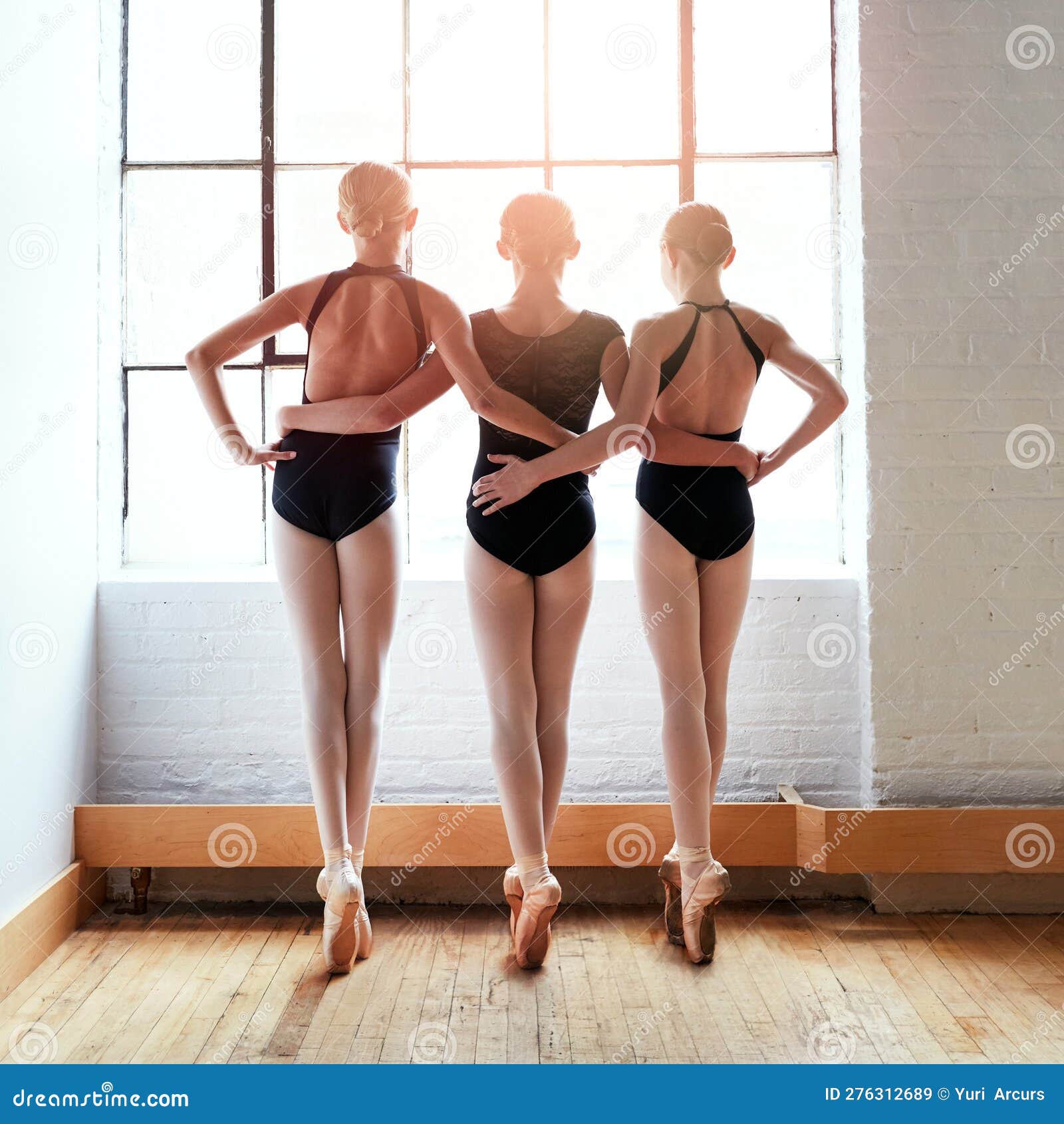 Great Dancers Support One Another. a Group of Young Girls Practicing ...