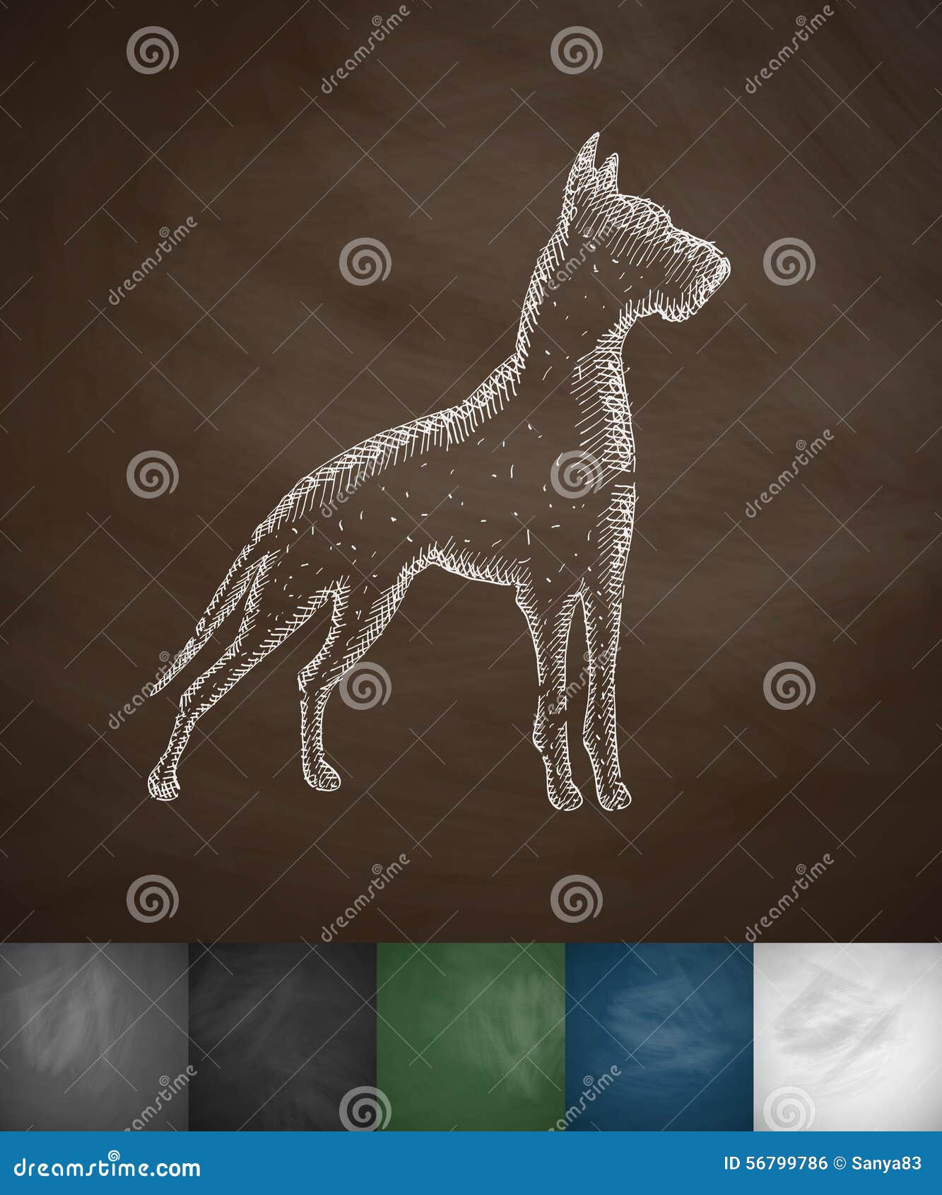 Great dane icon stock vector. Illustration of lithography - 56799786