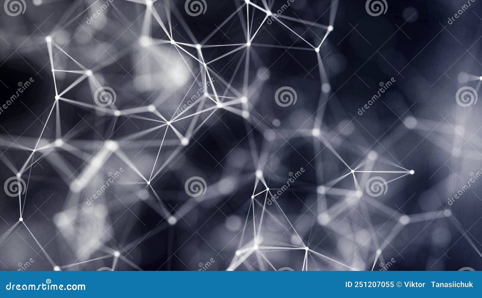 Great Data Background. Abstract Landscape. Network Connection of Black ...