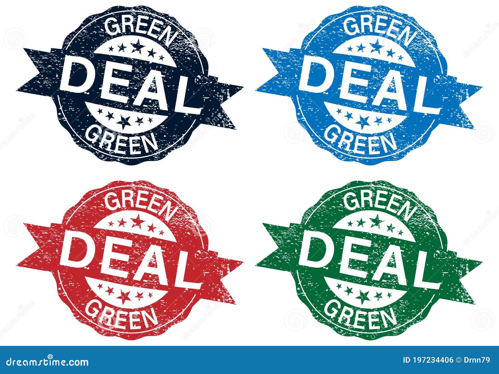 Great Deal Stamp Set. Colored Vector Badge Set. Stock Vector ...
