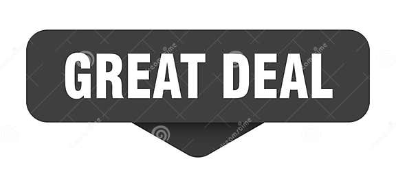 Great Deal Sticker. Great Deal Sign on Transparent Background Stock ...