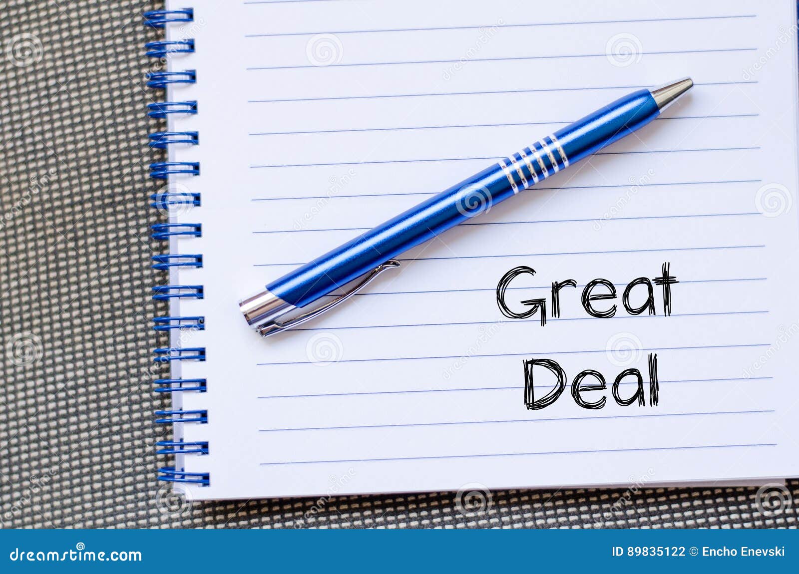 Great Deal Text Concept on Notebook Stock Photo - Image of promotion ...