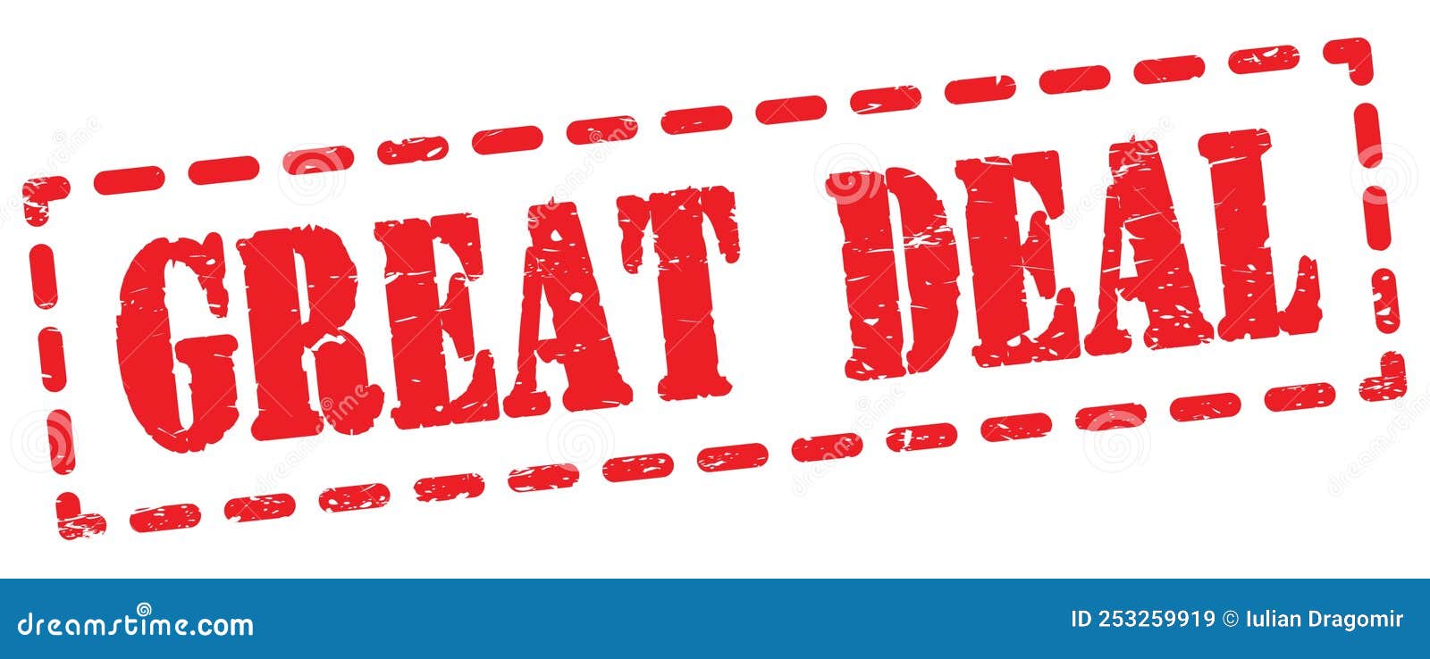 GREAT DEAL Text Written on Red Stamp Sign Stock Illustration ...