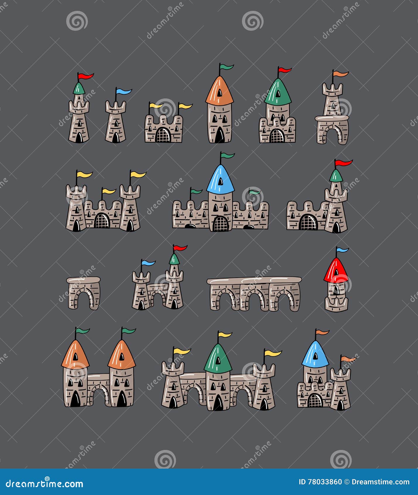 Cartoon Egypt Night Party With Neon Glow Egyptian Pyramids ...