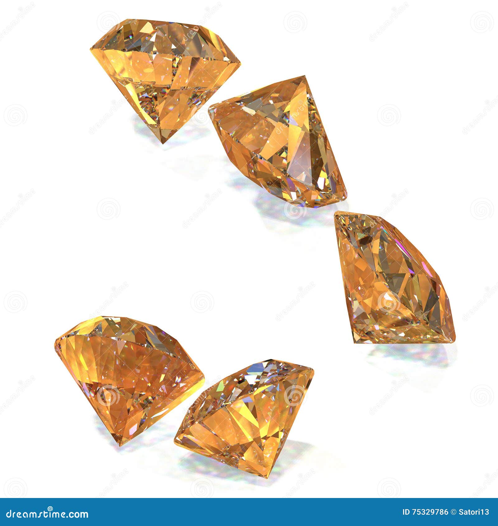 Great Diamonds 3d Rendering Stock Illustration - Illustration of ...