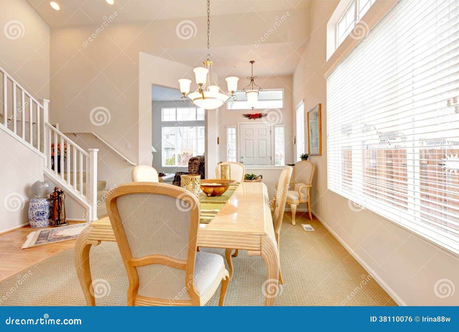 Great Dining Room Design. Open Wall Design Stock Photo - Image of ...