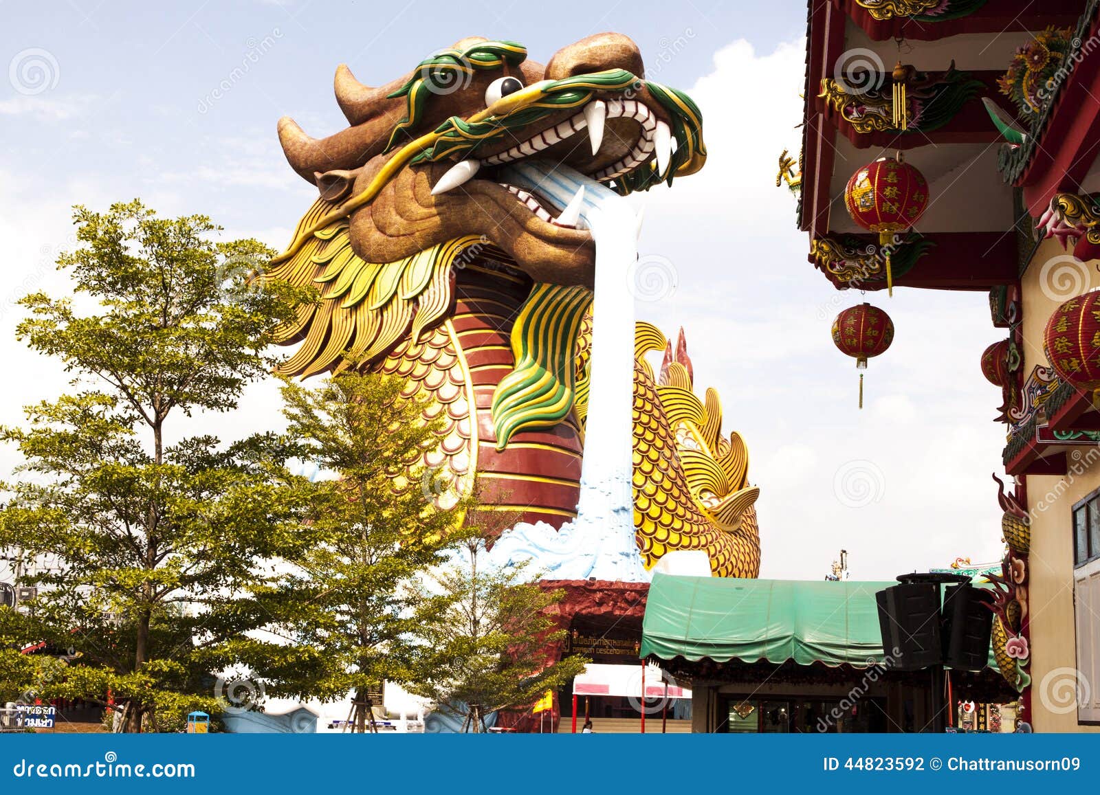 The great dragon stock photo. Image of pillar, golden - 44823592