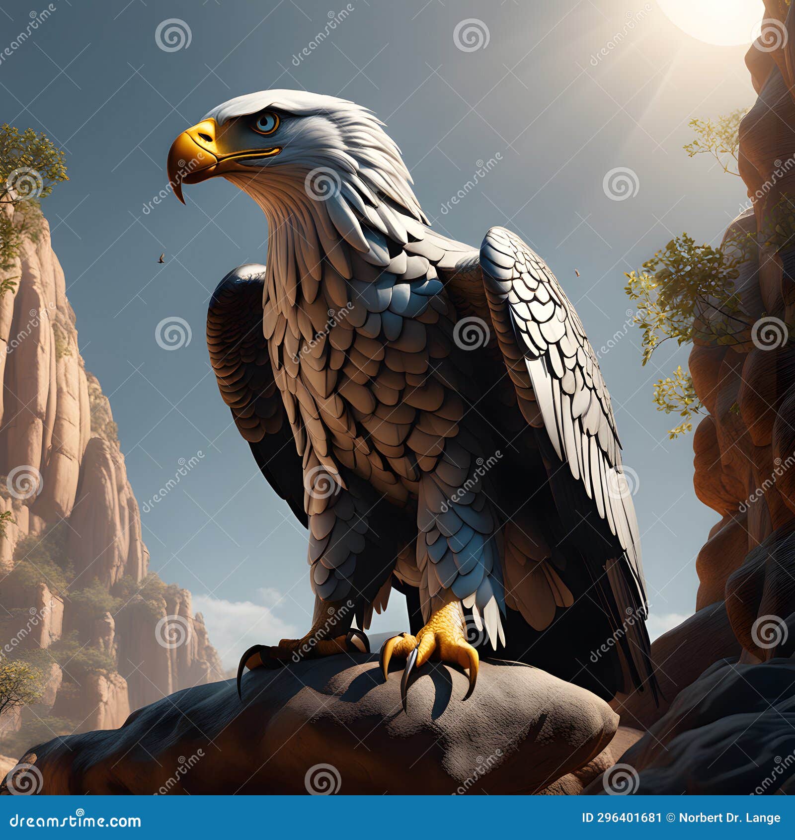 Great eagle, AI-Generatet stock image. Image of bird - 296401681