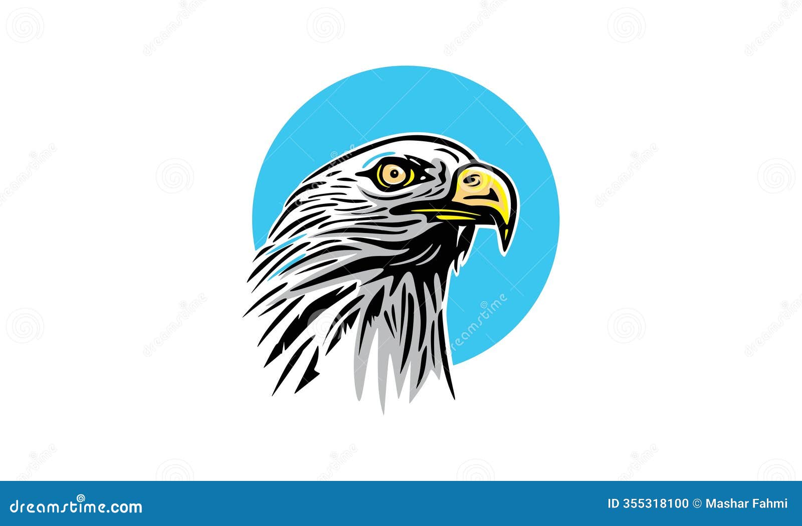 Great Eagle Head with Angry Face Logo Stock Illustration - Illustration ...