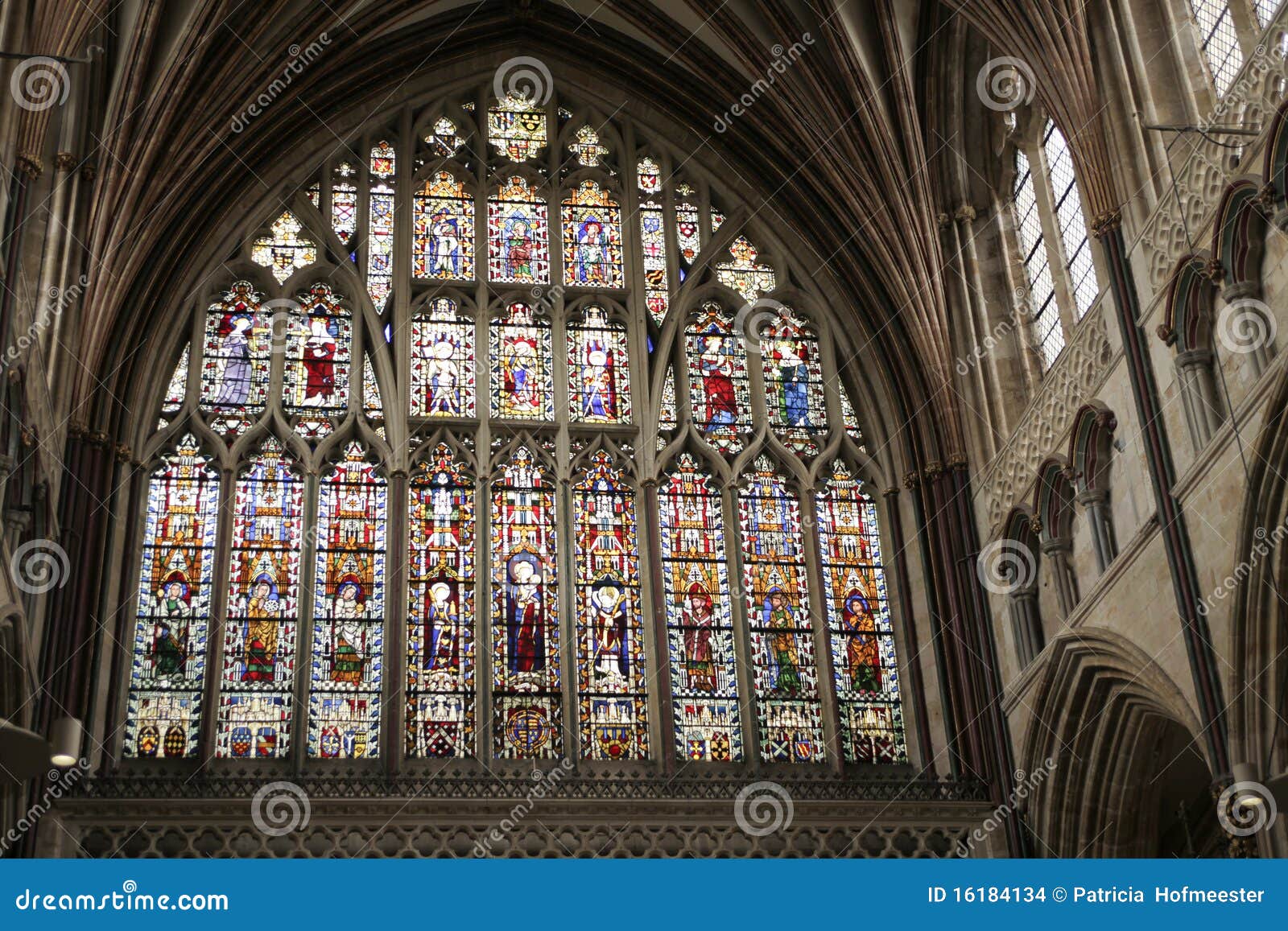 Great East Window of Exeter Cathedral 14th Century Editorial Stock ...