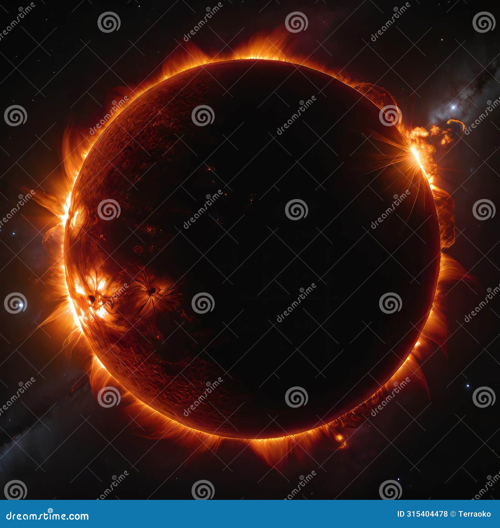 Explosive Solar Flare Activity From The Sun Stock Image | CartoonDealer ...