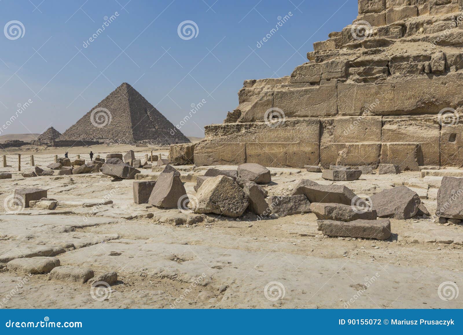 Great Egyptian Pyramids in Giza, Cairo Stock Photo - Image of cheops ...