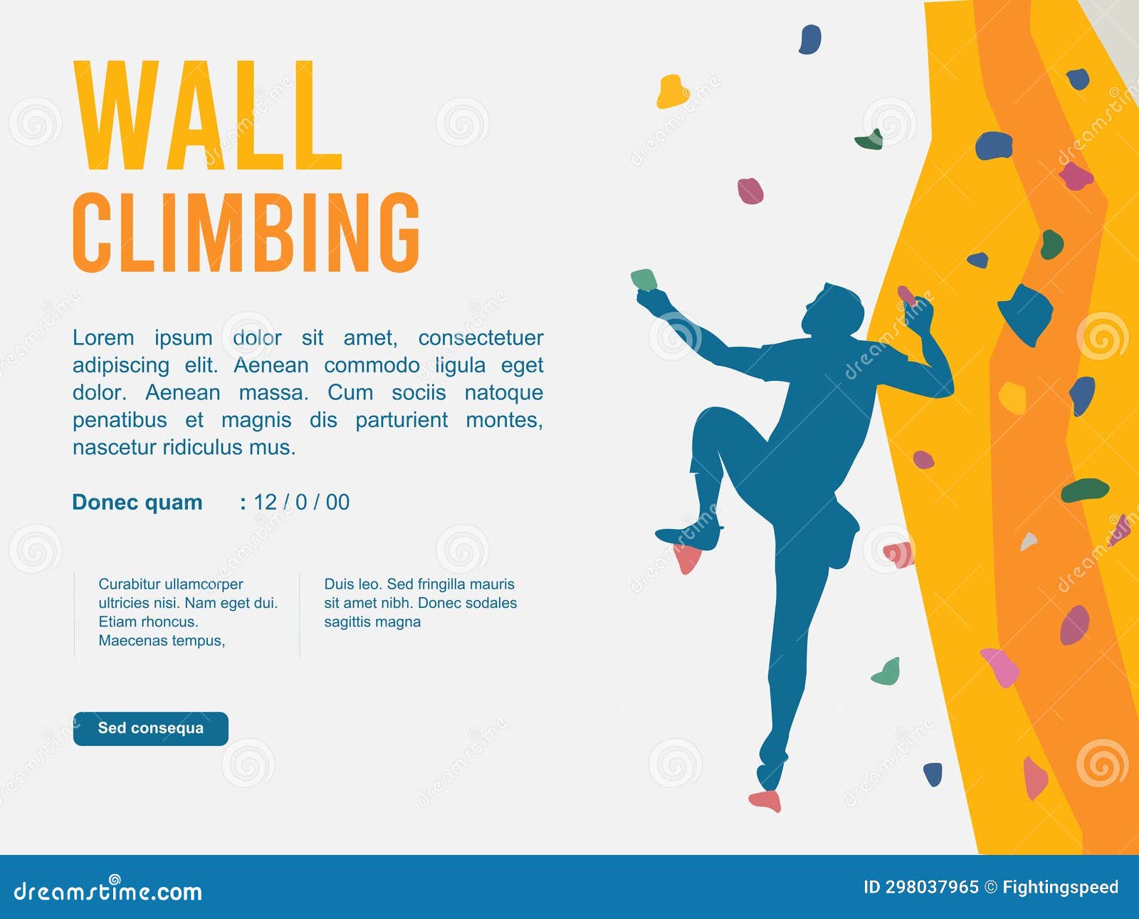 Elegant Vector Editable Wall Climbing Poster or Background Design for ...