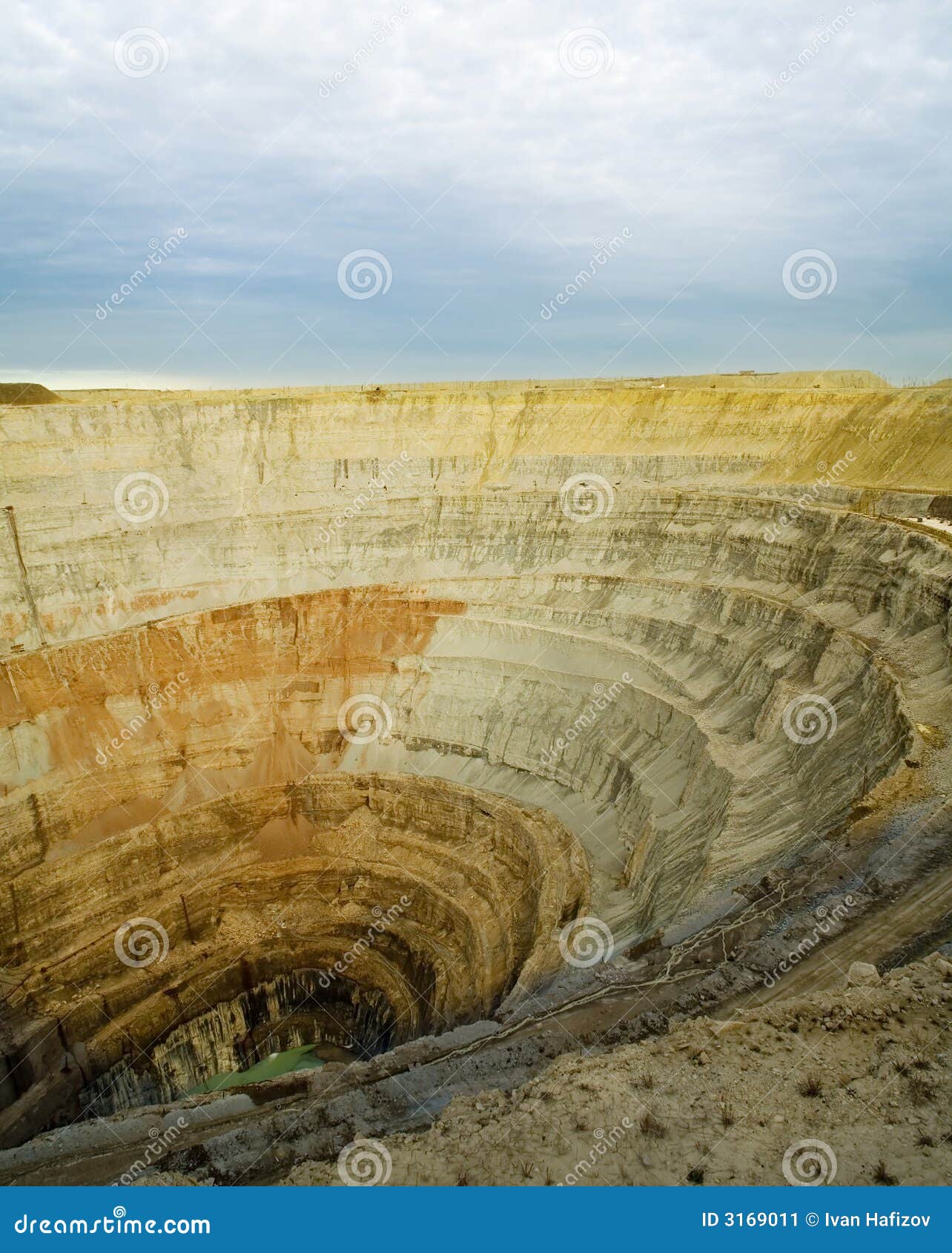 Great excavated pit stock image. Image of damage, gold - 3169011