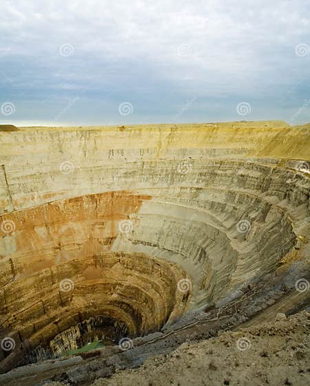 Great excavated pit stock image. Image of damage, gold - 3169011