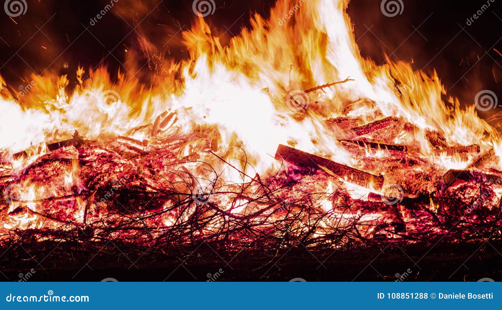 Big wood fire stock photo. Image of wood, night, great - 108851288