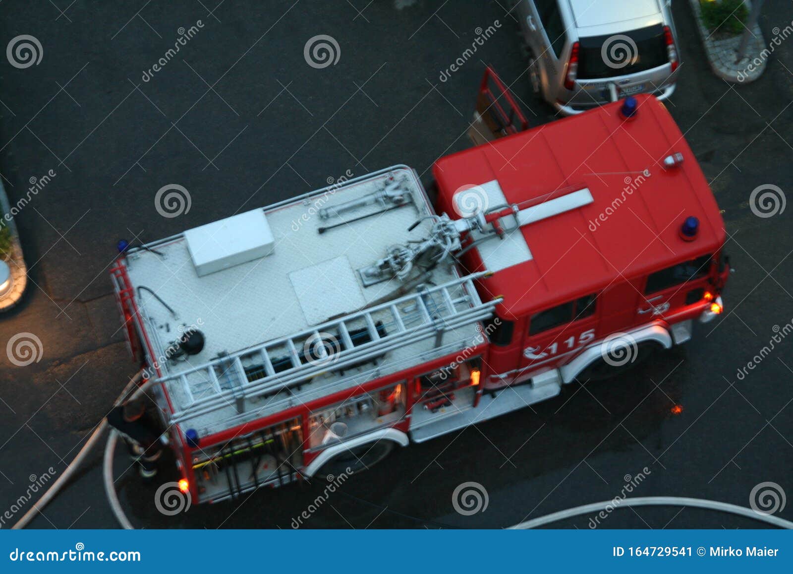 Firefighters in Operation with Ladder and Oxygen Cylinders in Merano ...