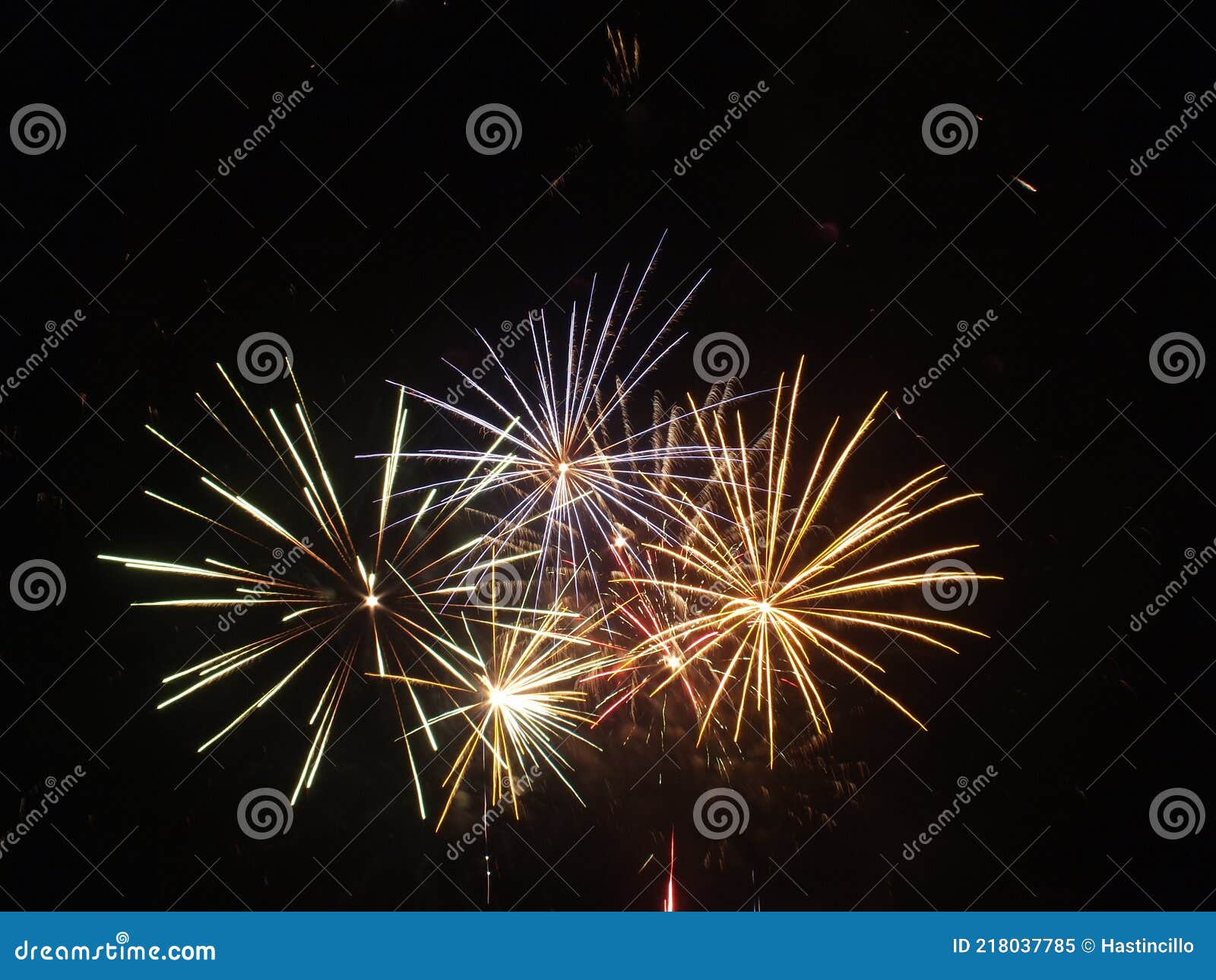 Great Fireworks in the Night Stock Image - Image of great, holidays ...