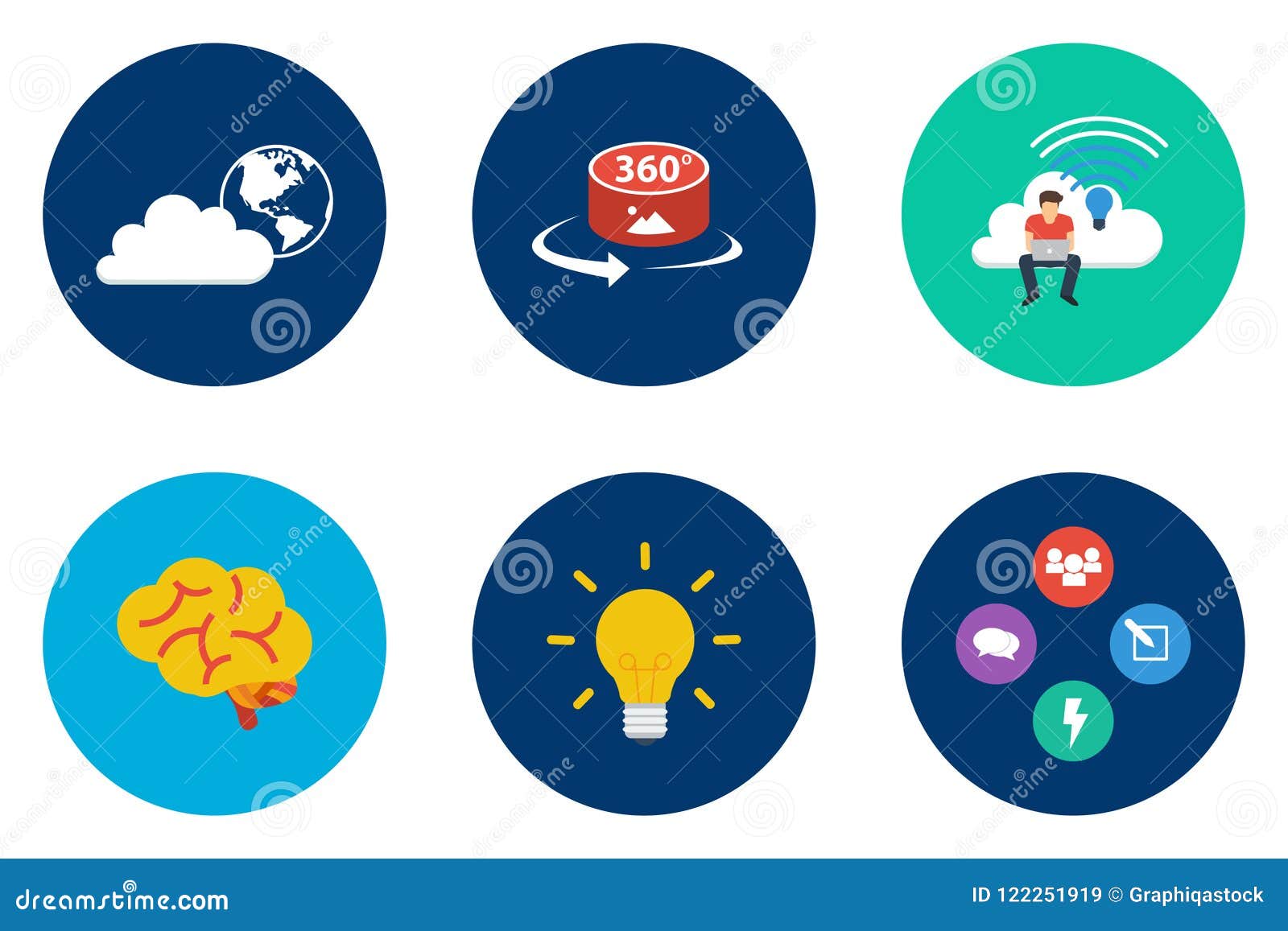 Technology Icons Design stock vector. Illustration of power - 122251919