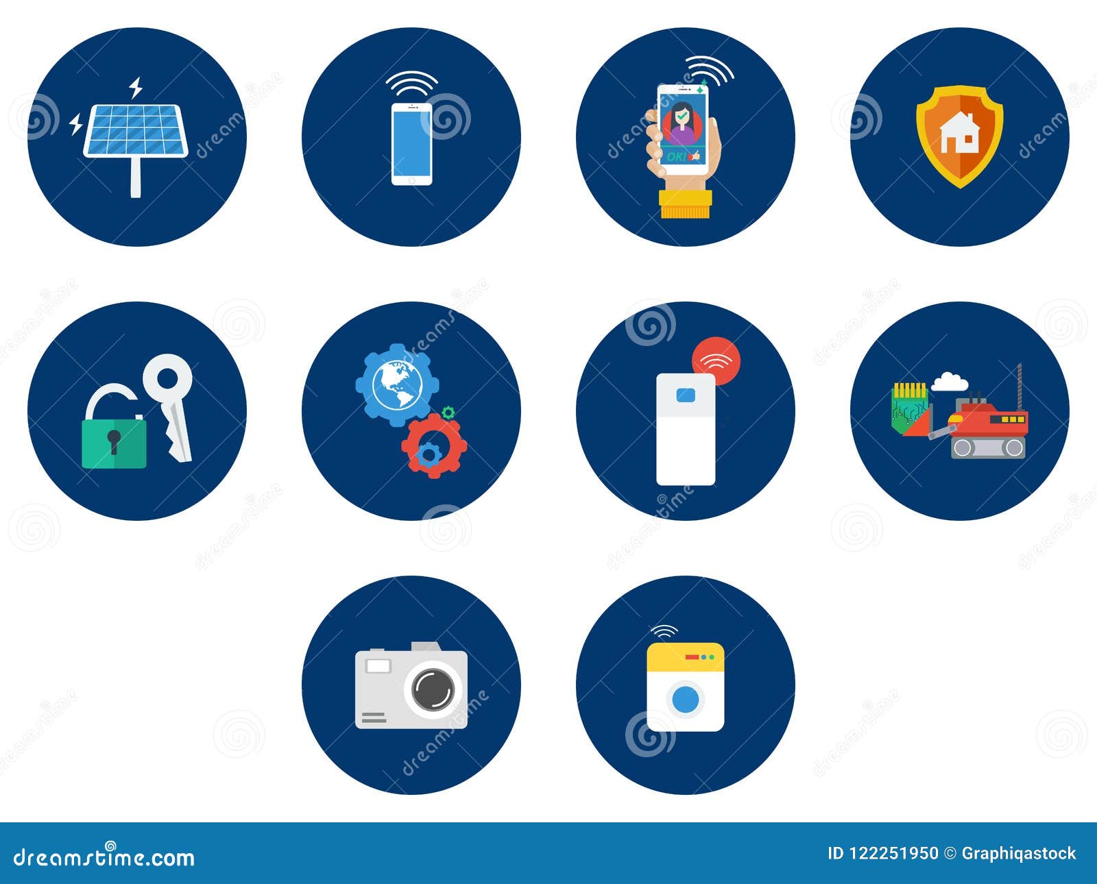 Technology Icons Design stock vector. Illustration of connect - 122251950