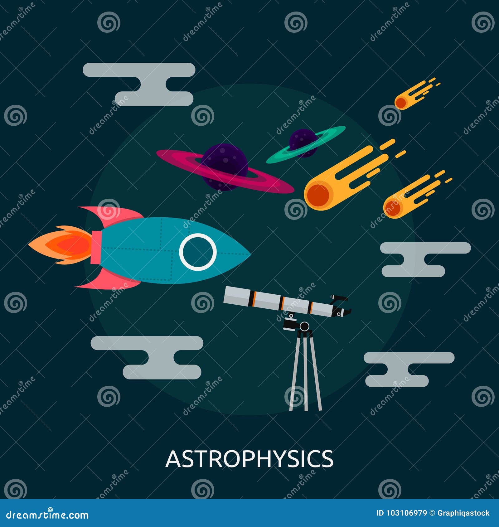 Astrophysics Conceptual Design Stock Vector - Illustration of space ...