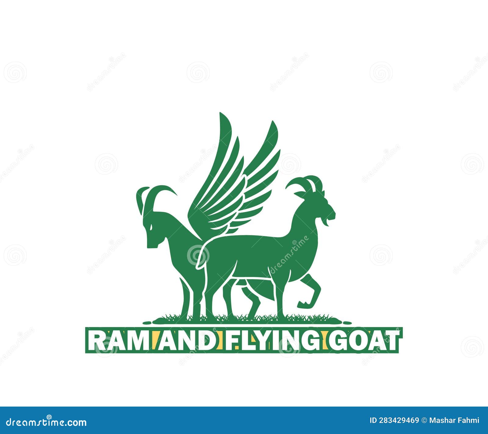 GREAT FLYING RAM and GOAT LOGO Stock Vector - Illustration of icon ...
