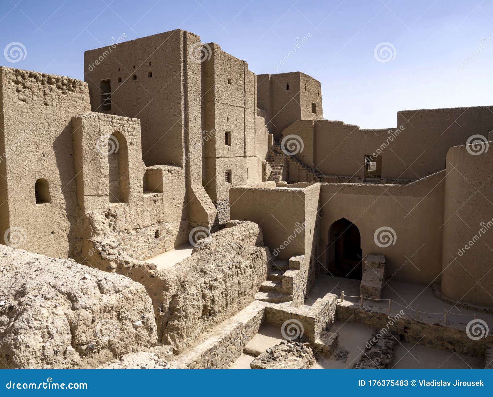 The Great Fort Bahla, Was Reconstructed, Oman Stock Image - Image of ...