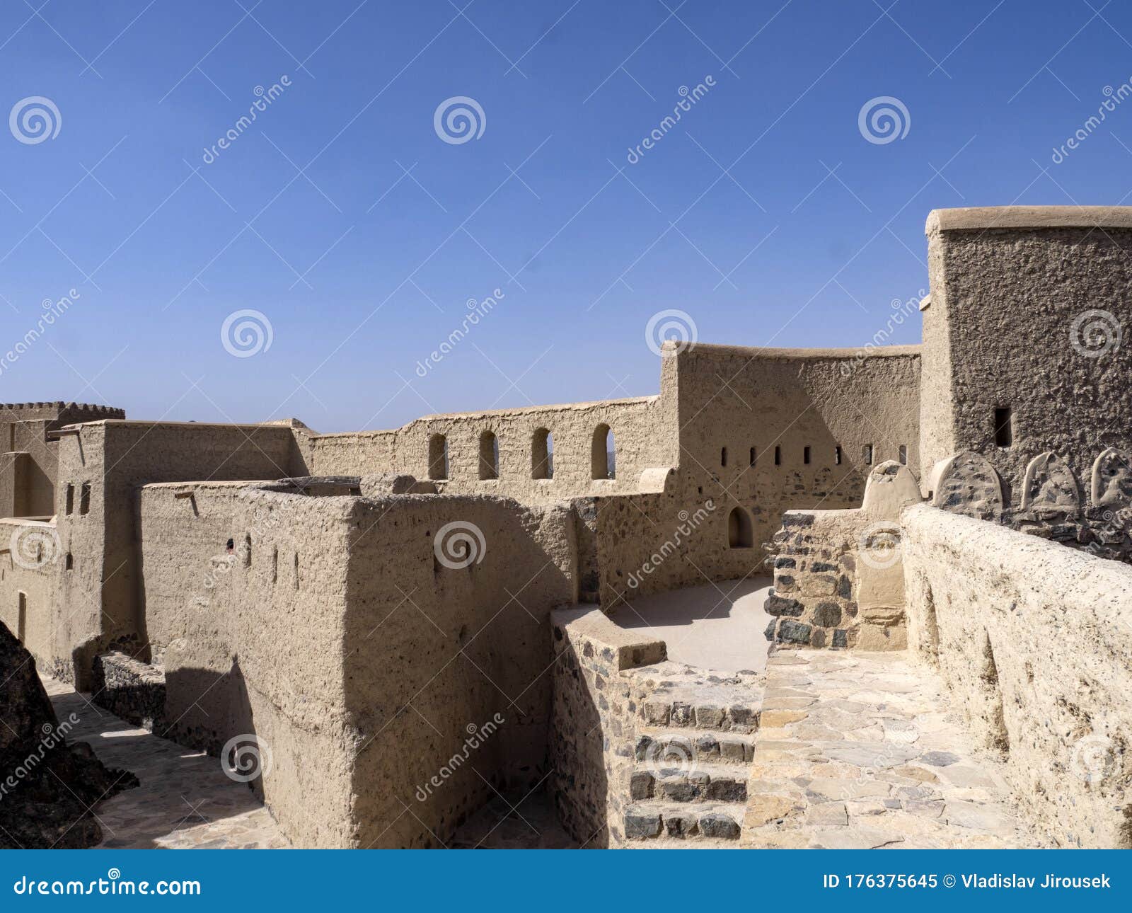 The Great Fort Bahla, Was Reconstructed, Oman Stock Image - Image of ...
