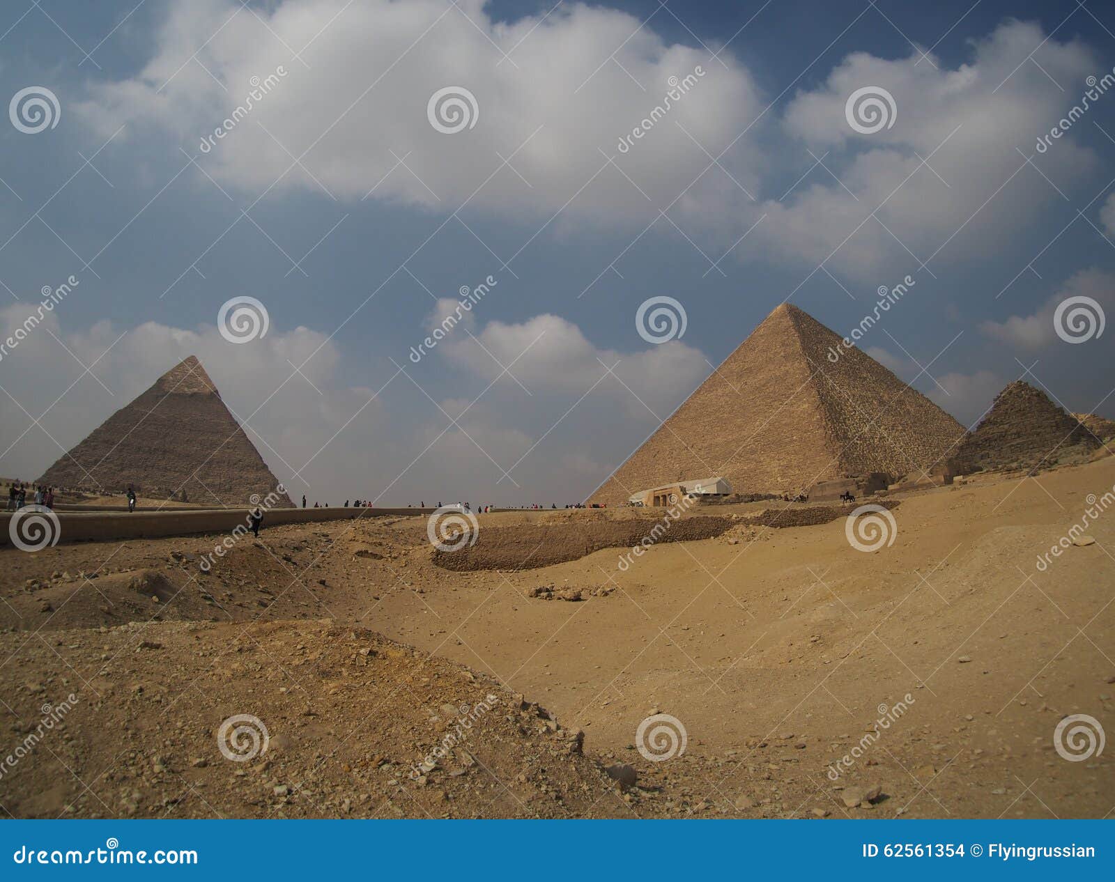 Great Giza Pyramids in Egypt, Panoramic View Stock Photo - Image of ...